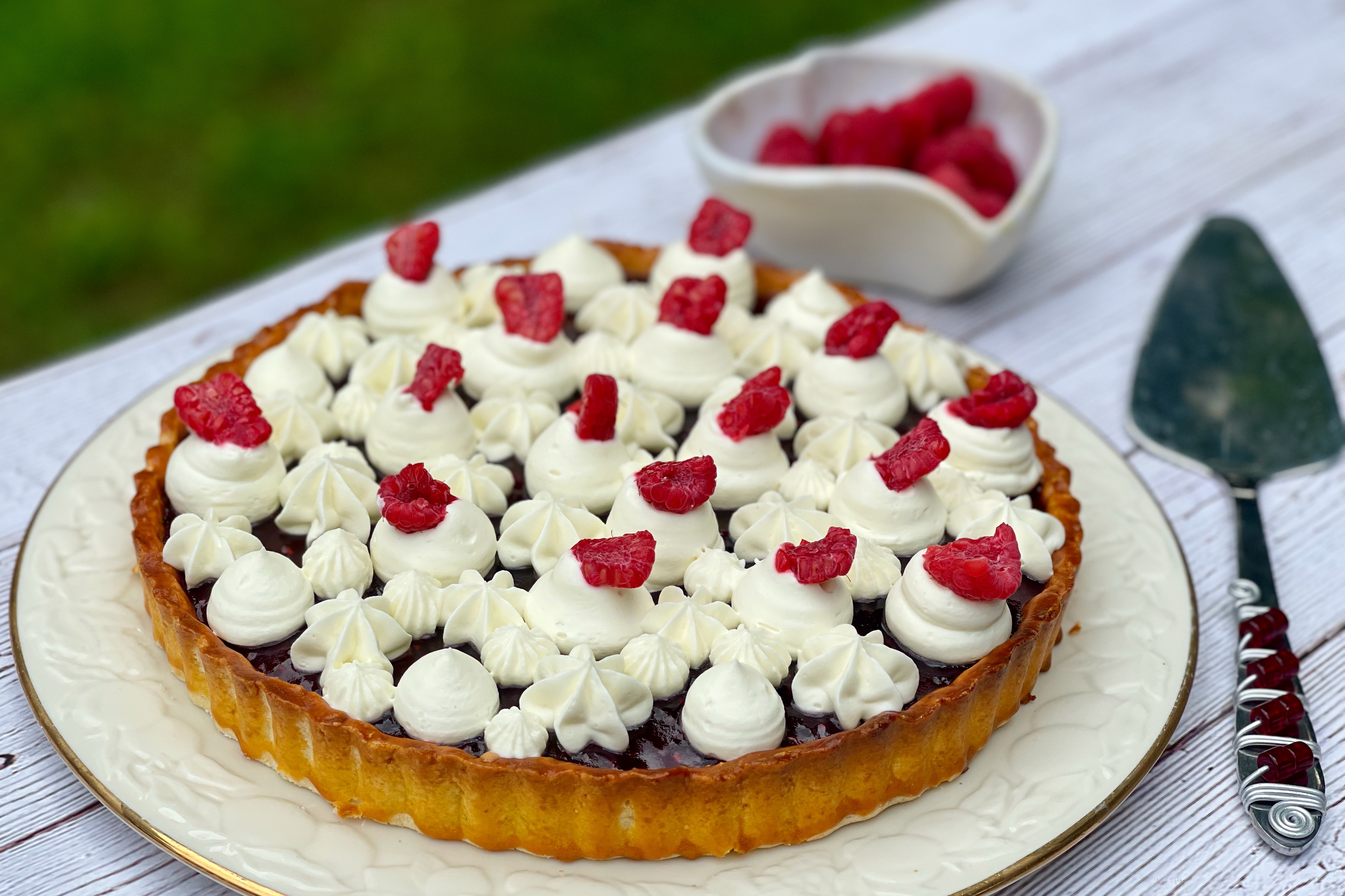 Gluten-free Lime Raspberry Tart - Turning gluten-free, one recipe at a time